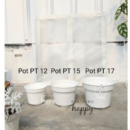 Jual POT PT 15 - POT PLASTIK PUTIH 15 CM | Shopee Indonesia