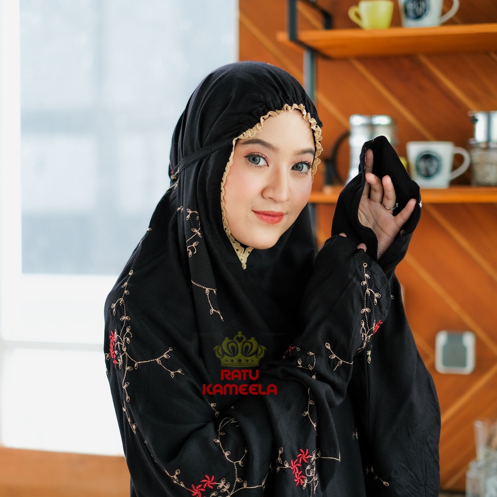 Jual Mukena Terusan Dewasa Rayon Bordir Ranting Bunga Melati Ratu ...