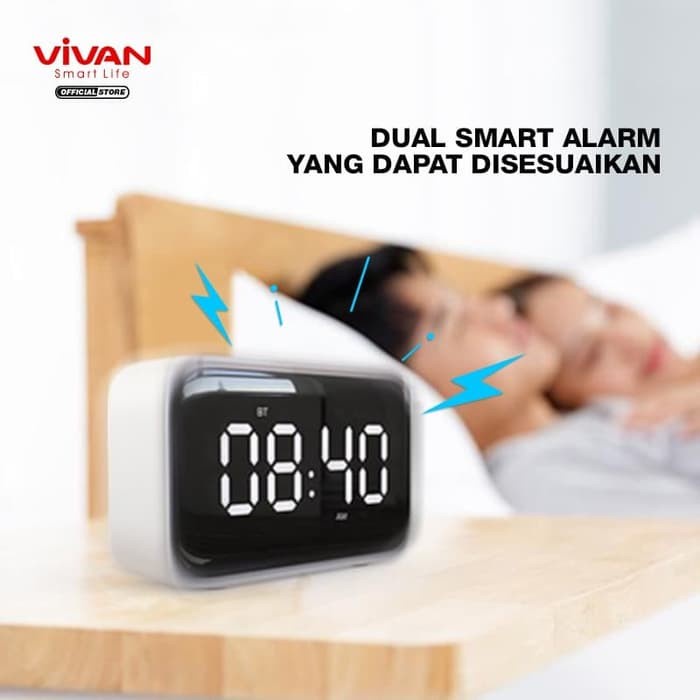 Jual SPEAKER- VIVAN VS5 SPEAKER BLUETOOTH 5.0 DUAL SMART ALARM CLOCK, FM, MICROSD -SPEAKER ...