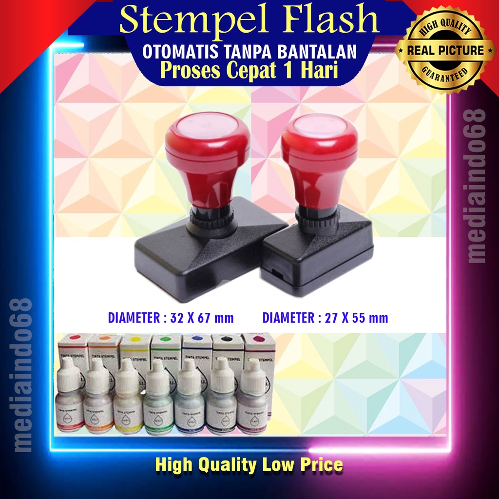 Jual STEMPEL FLASH OTOMATIS TANPA BANTALAN-PRAKTIS | Shopee Indonesia