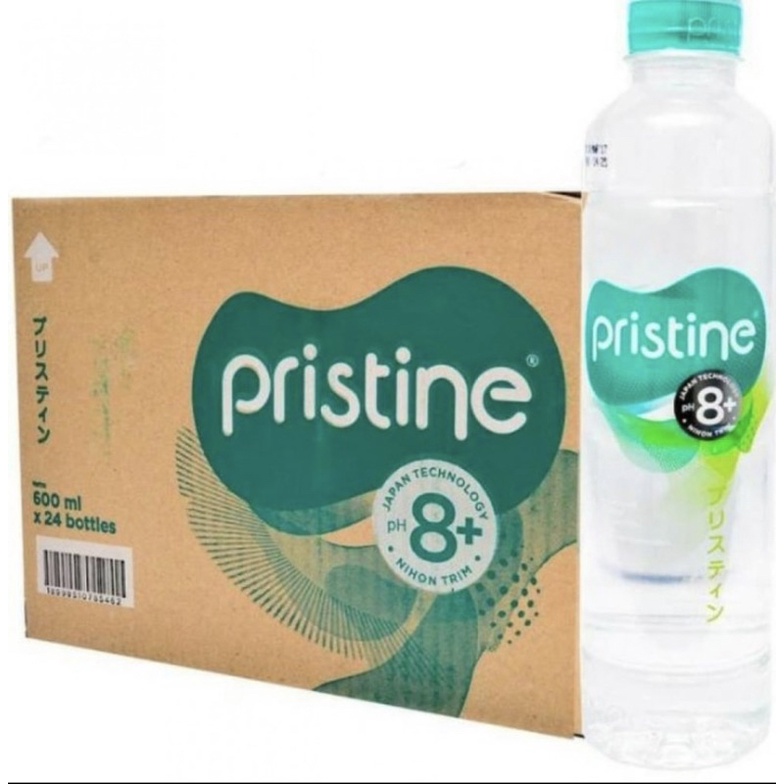 Jual Pristine Ph 8+ 600Ml Air Mineral Botol 1 Dus | Shopee Indonesia