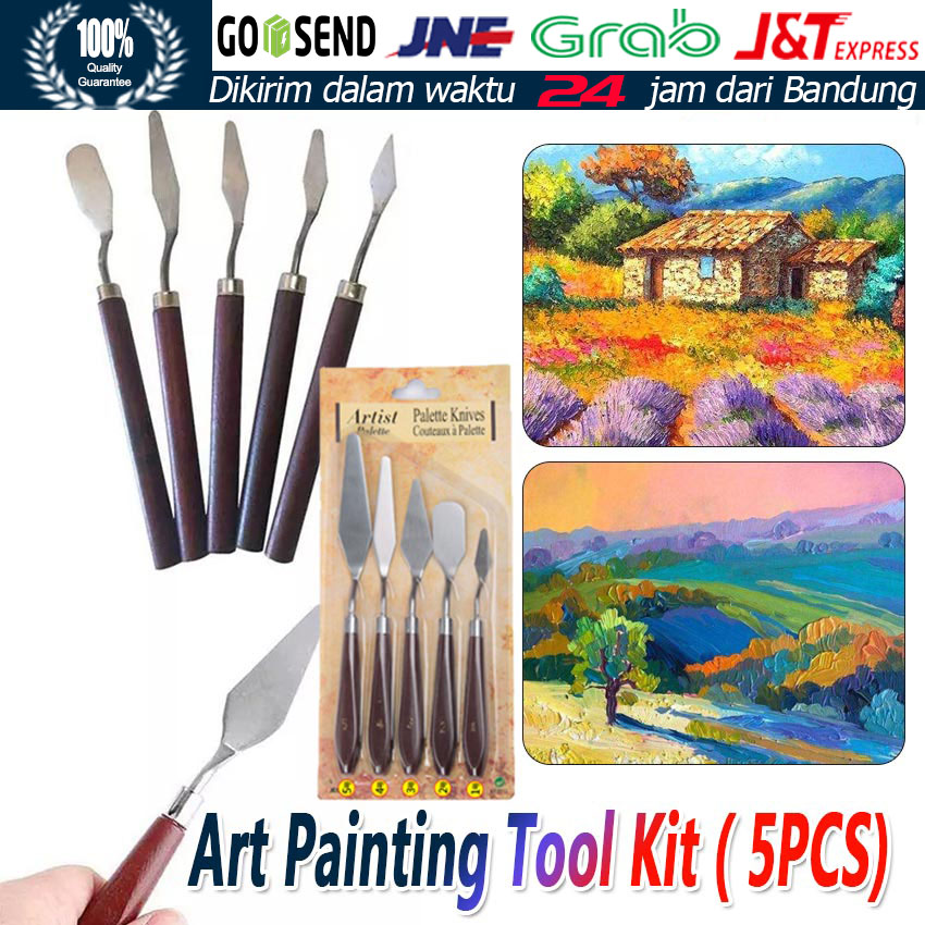 Jual 5PCS/Set Pisau Palet / Painting Knife / Paint Knife / Spatula ...