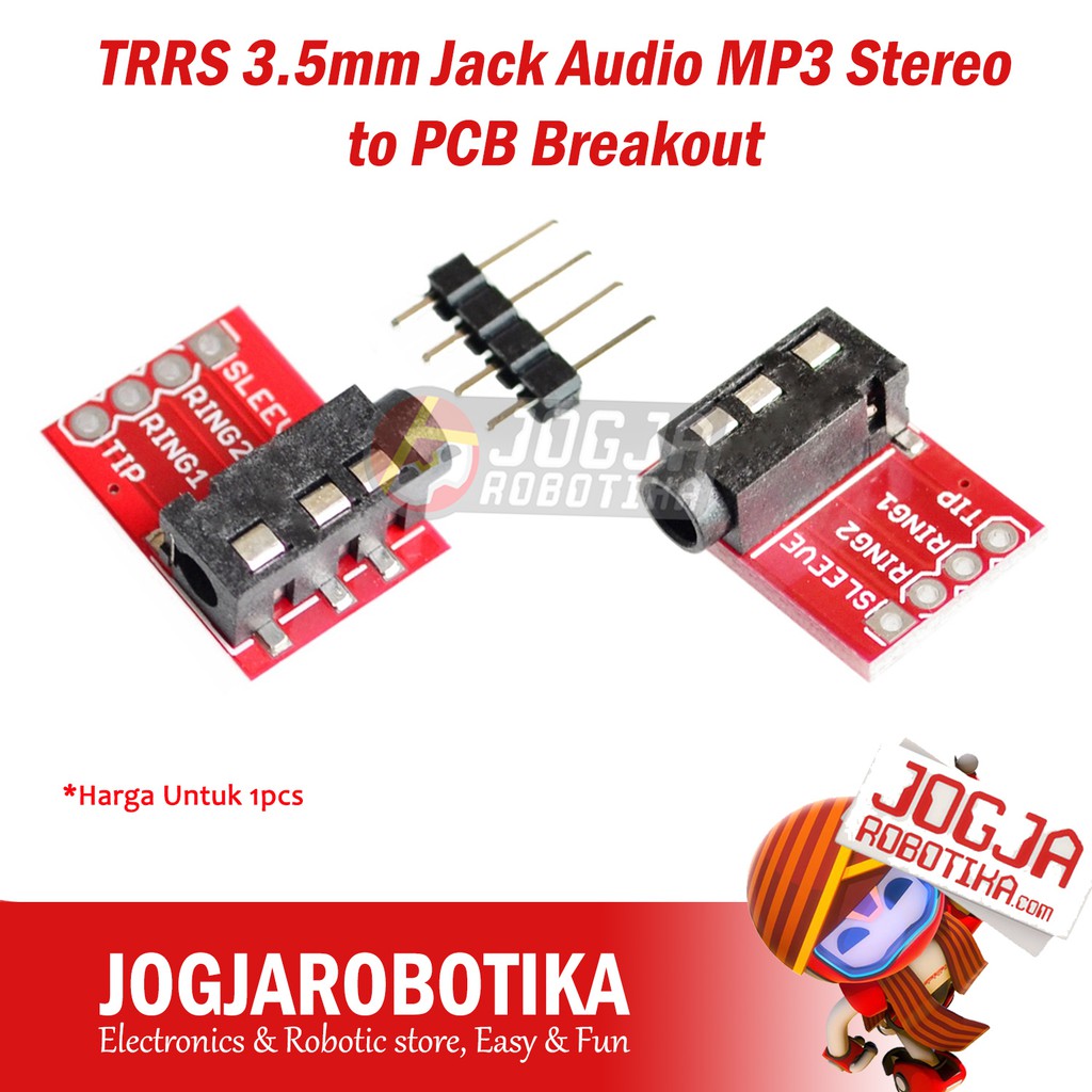 Jual TRRS 3.5mm Jack Audio MP3 Stereo to PCB Breakout | Shopee Indonesia