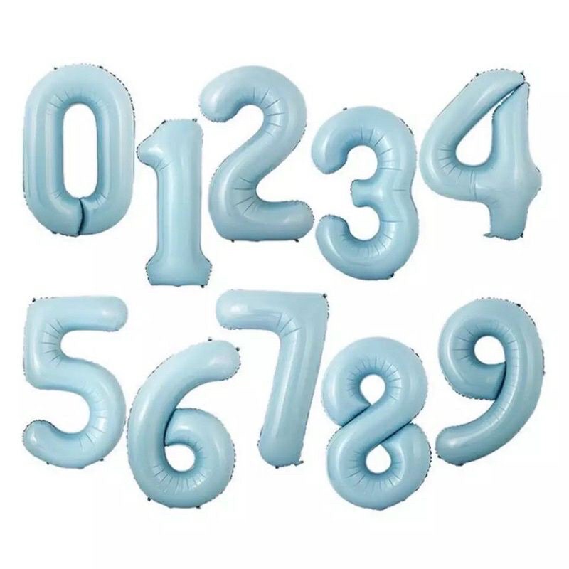 Jual Balon Angka Jumbo Pastel Biru / Pink 100 cm | Shopee Indonesia