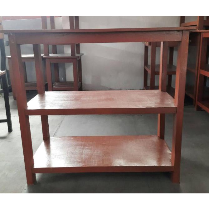 Jual Meja Kayu Rak 2 Susun - 80 X 40 X 75 (Bisa Cod) | Shopee Indonesia