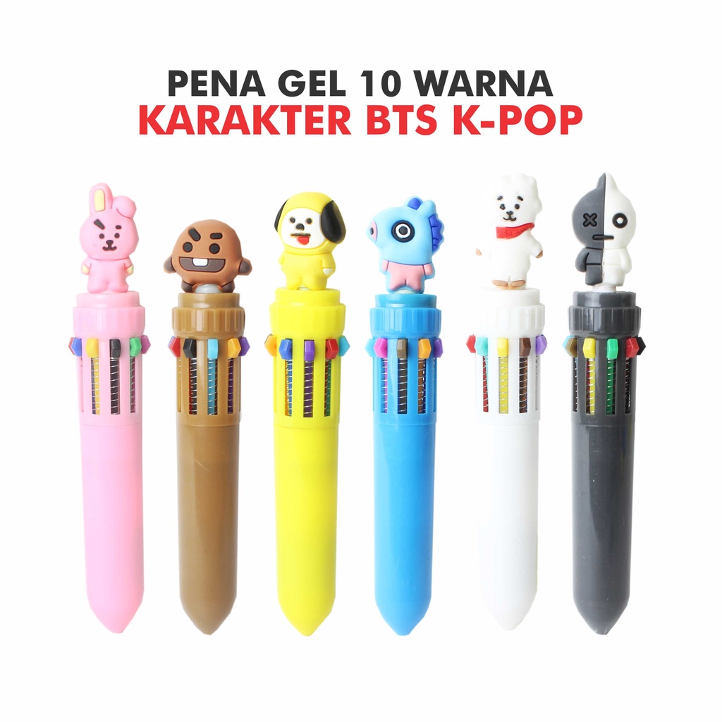 Jual Pulpen Gel / Pulpen Karakter / Pulpen Lucu / Pulpen Warna Warni 10 ...