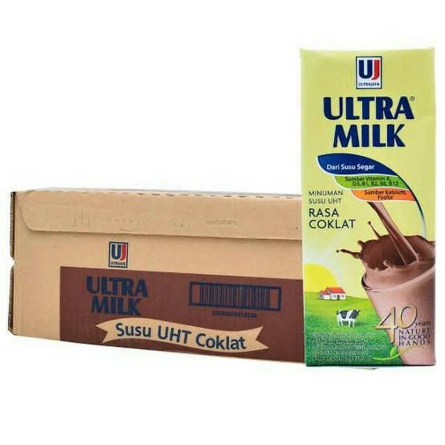Jual SUSU UHT ULTRA MILK DUS 200 ML RASA COKLAT FULL CREAM STAWBERRY MURAH | Shopee Indonesia