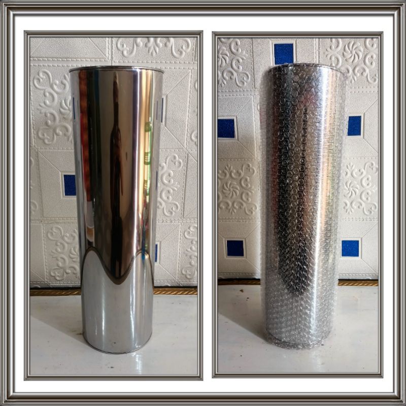 Jual Vas Bunga Dejorasi Stainless / Pot Bunga Silinder ( Tinggi 40 cm ...