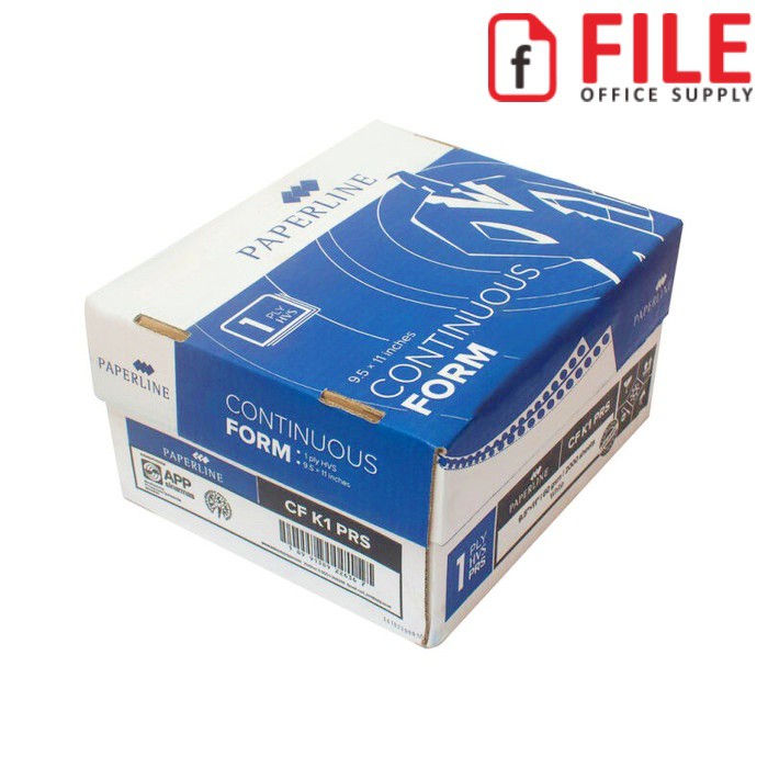 Jual Continuous Form 1 Ply HVS PRS PAPERLINE / Kertas Komputer CF K1 ...