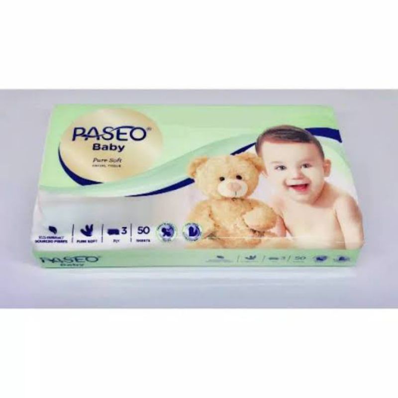 Jual Tisu Kering Paseo Baby Pure Soft 50 / 70 / 130 sheets | Shopee ...