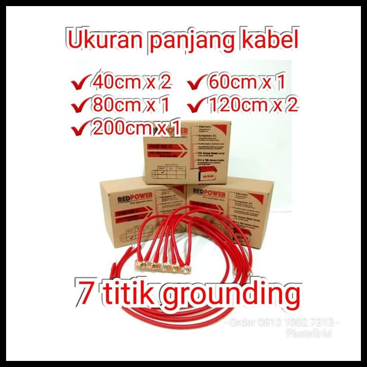 Jual Kabel Ground 8 Awg Untuk Mobil 7 Titik Grounding Merah - Redpower ...