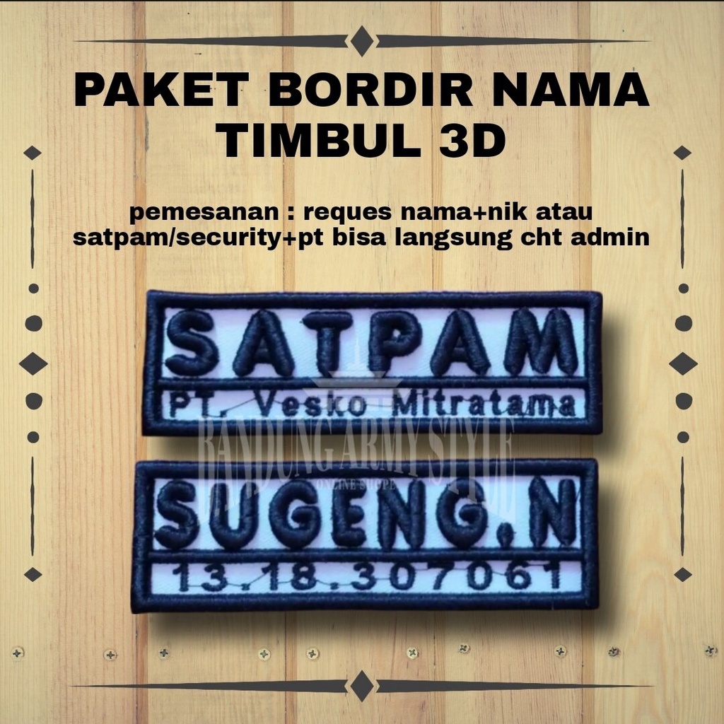 Jual PAKET BORDIR ATRIBUT SATPAM SECURITY POLDA DAERAH TIMBUL 3D BORDIR ... Jual PAKET BORDIR ATRIBUT SATPAM SECURITY POLDA DAERAH TIMBUL 3D BORDIR ...