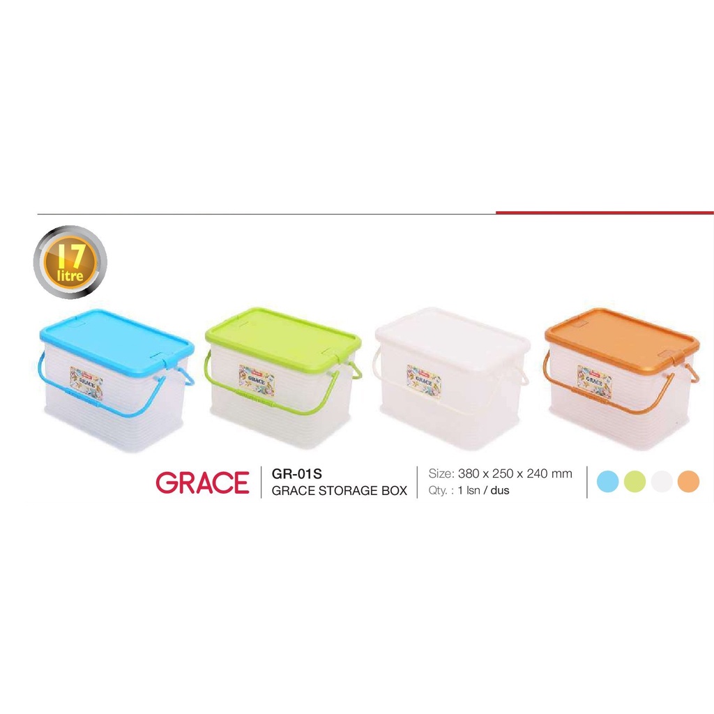 Jual Taiwan Container Kontainer Box Grace 17 Liter | Shopee Indonesia