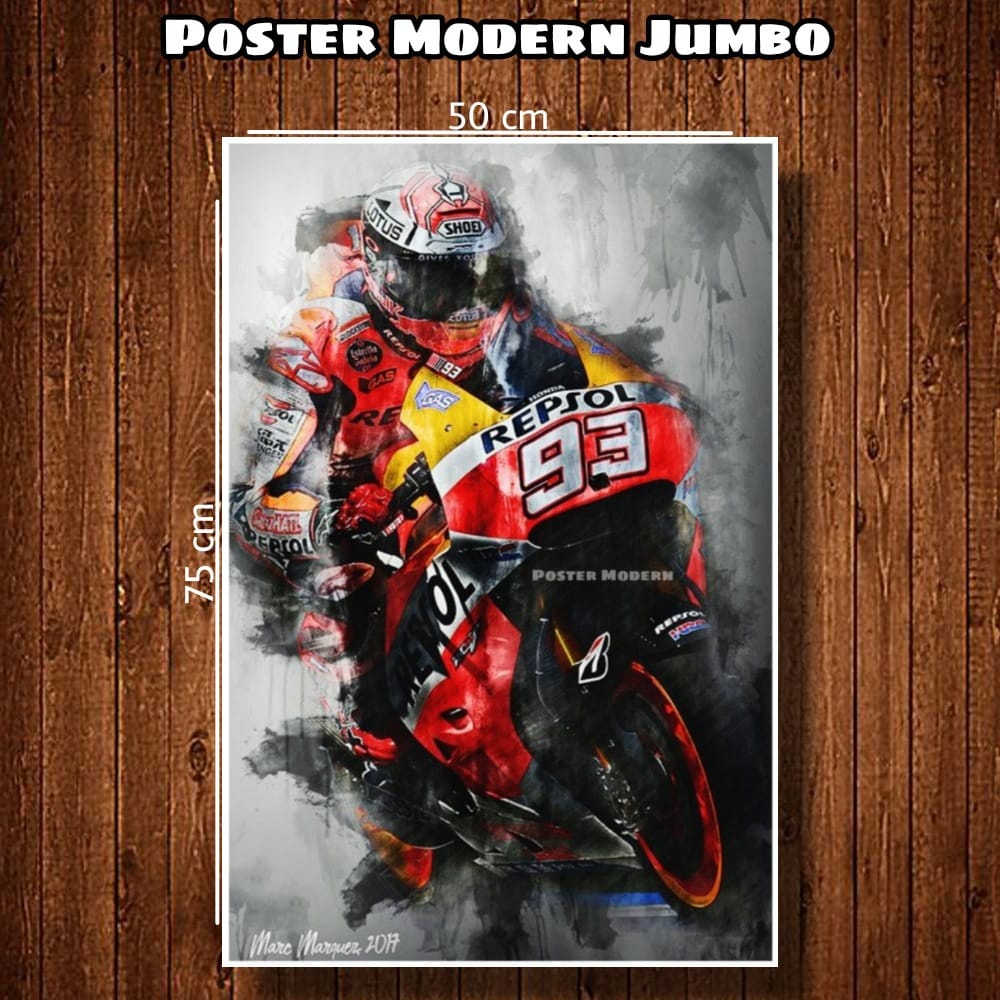 Jual Poster Modern Jumbo Foto Marc Marquez #PMJ039 - Ukuran 50 x 75 cm ...
