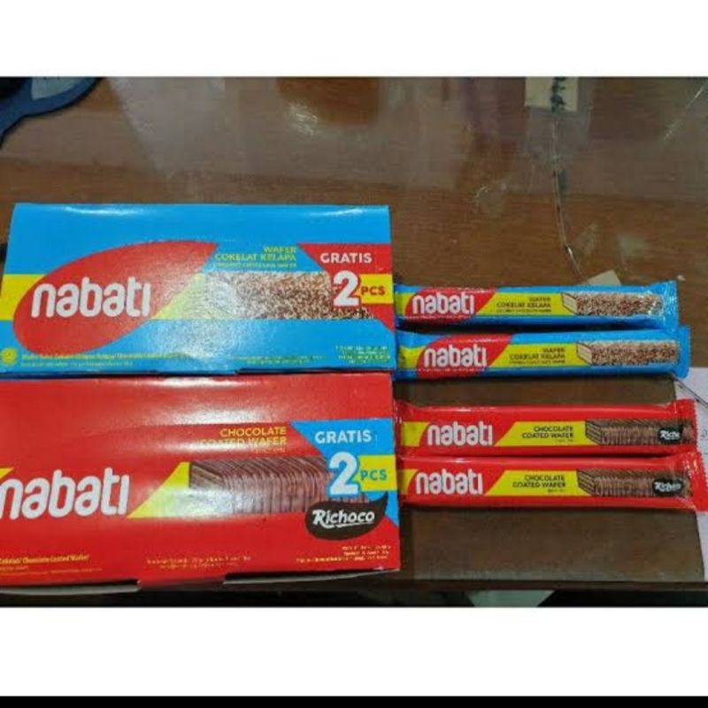 Jual nabati chocolate coated wafer @18gr ( 1 box isi 12 pcs ) | Shopee ...