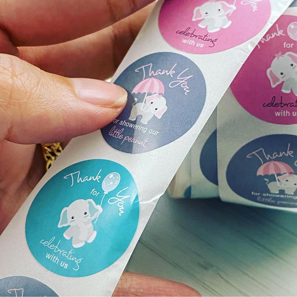 Jual Stiker Label Sticker Thank You Celebrating with us Baby Shower ...