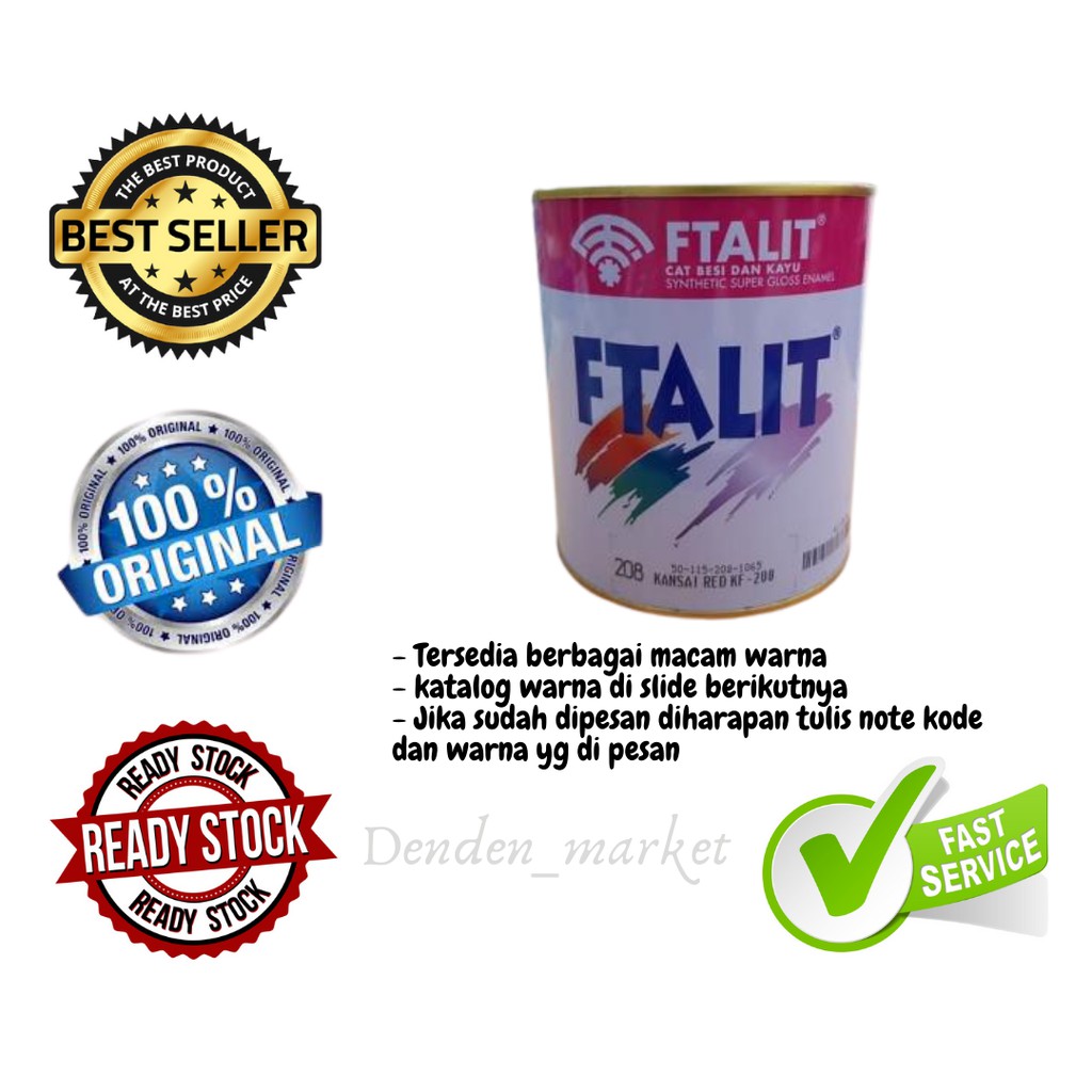 Jual CAT FTALIT 1 KG WARNA STANDARD (CAT MINYAK UNTUK KAYU DAN BESI ...