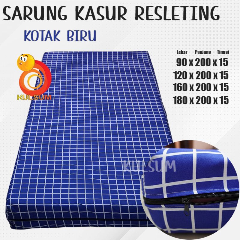 Jual [Satu paket] Sarung Kasur Busa Resleting dan 1 Sarung Bantal 1 ...