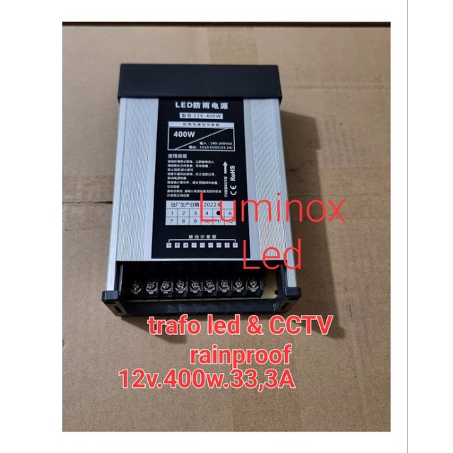 Jual power supply cctv led 12v 400watt / trafo led 400w 12volt driver ...