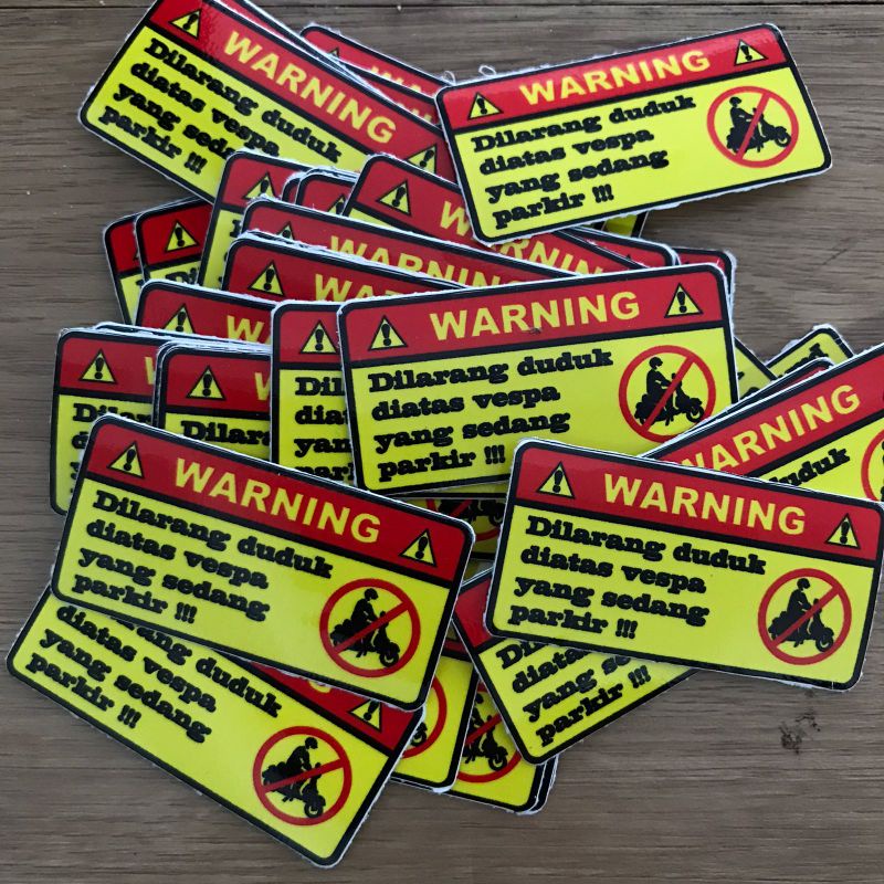 Jual Stiker vespa warning safety deck | Shopee Indonesia