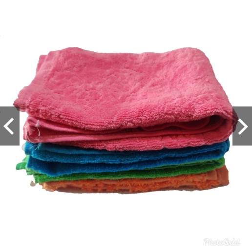 Jual MURAH 25X25CM TEBAL LAP HANDUK MICROFIBER KAIN MANDI AIR DAPUR ...