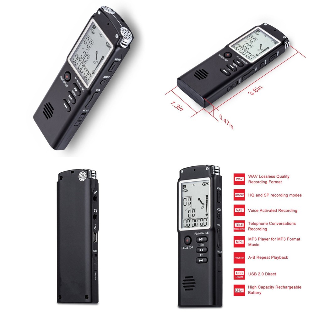 Jual Perekam Suara Digital Voice Recorder 8GB Mini - 8GB - T60 - 8 GB ...