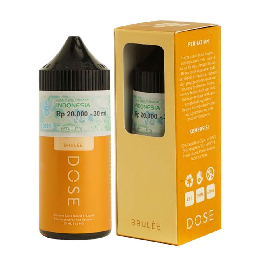Jual DOSE Brulee Salt Nic E-Liquid 30ML 40MG | Shopee Indonesia