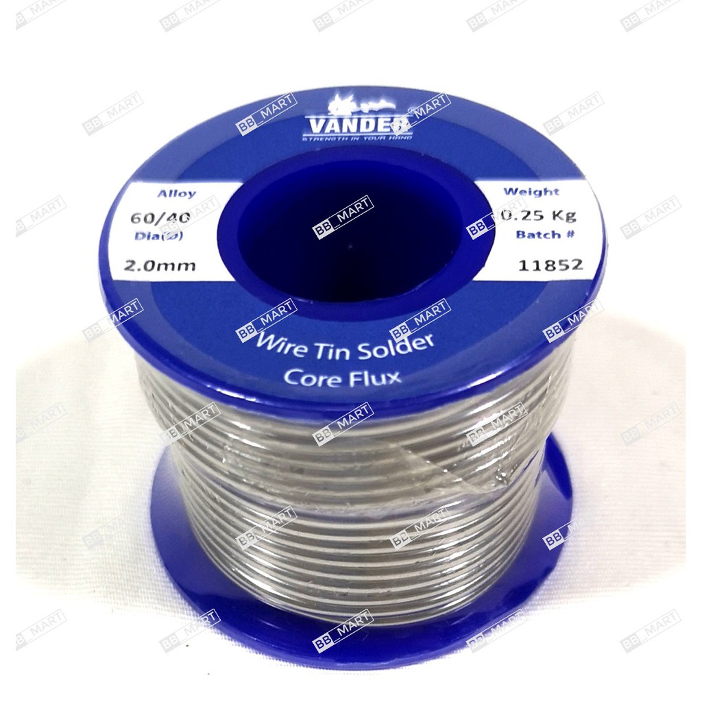 Jual VANDER Timah solder 2.0 mm 250gr 60/40 / Wire tin solder core flux ...