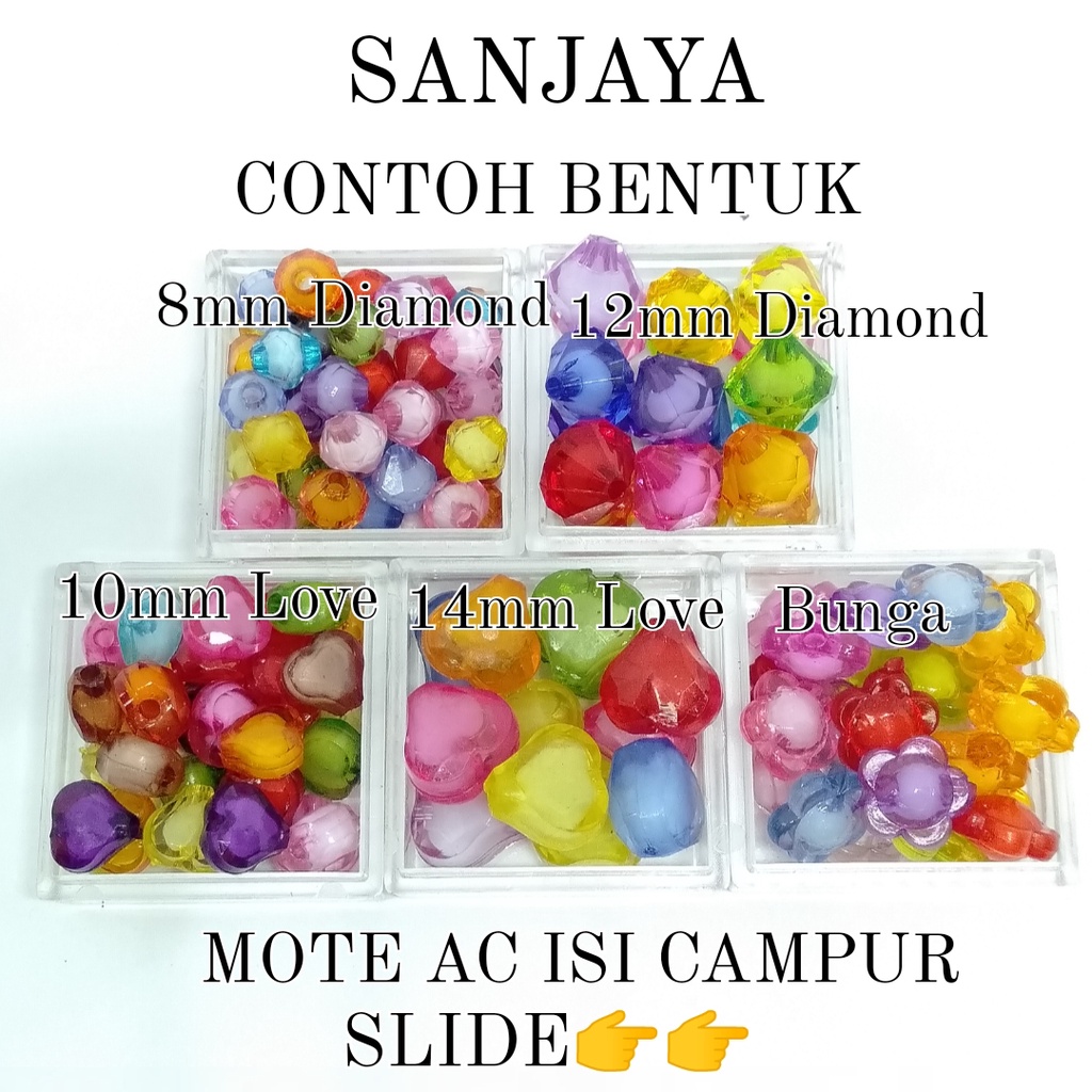 Jual Mote Isi / Manik Akrilik Isi / Manik Bentuk / Manik Isi Bentuk ...