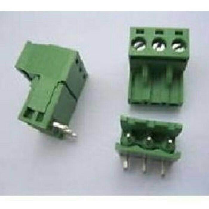 Jual Terminal Block Konektor Plugable 5.08mm 3 pin Screw Jenis Hijau ...