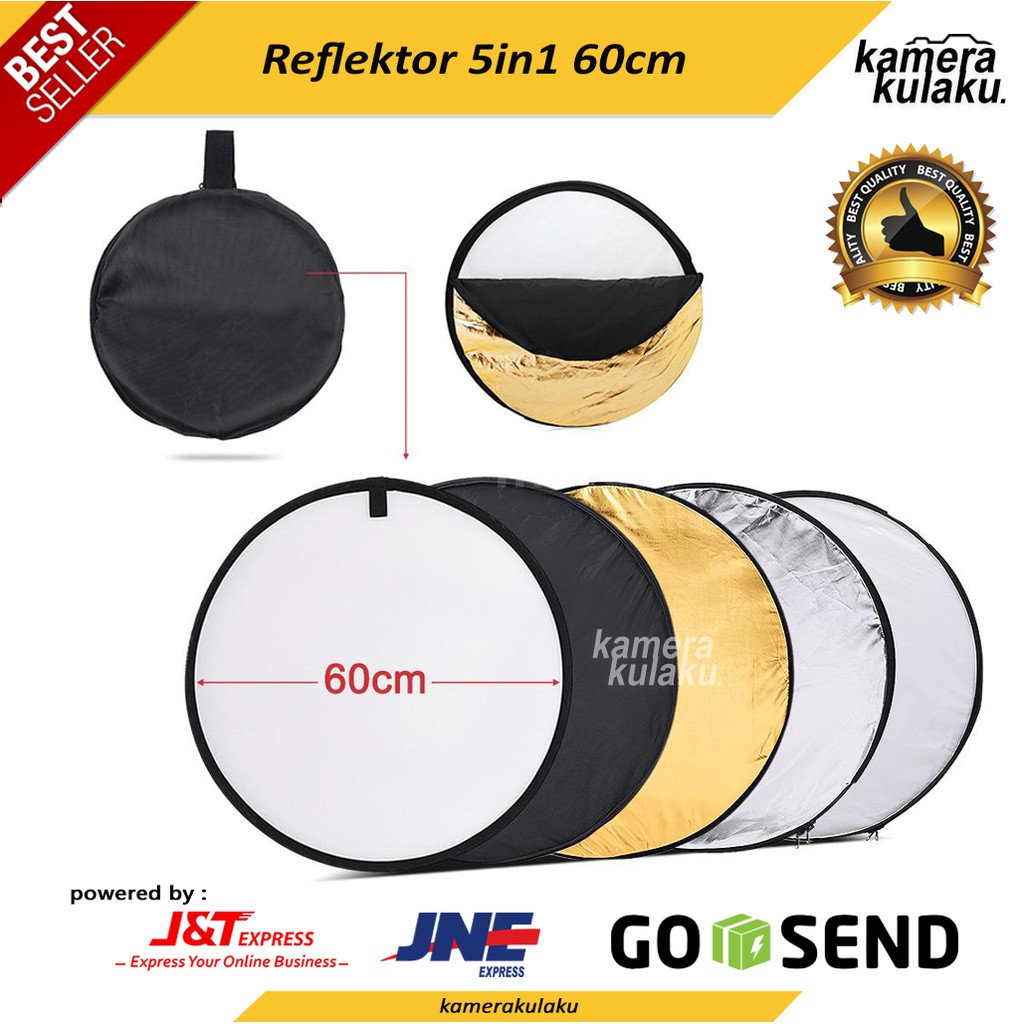 Jual Reflektor 5 in 1 Ukuran Diameter 60cm Studio Foto | Shopee Indonesia