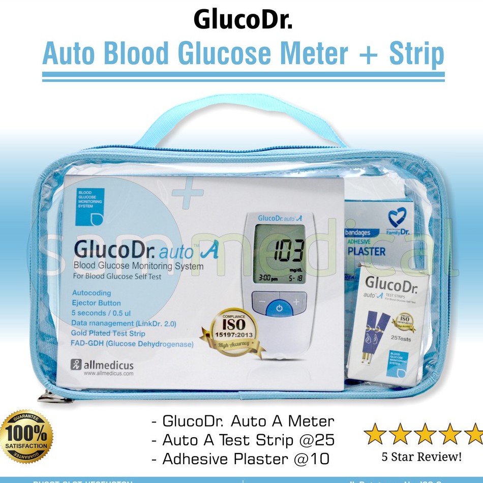 Jual Gluco Dr. Auto Blood Glucose Meter + Strip | Shopee Indonesia