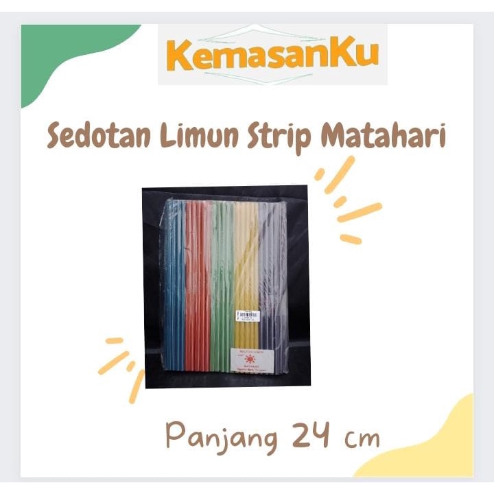 Jual Sedotan Plastik Warna Lorek/Strip/Garis 6 mm Matahari (60 gr ...