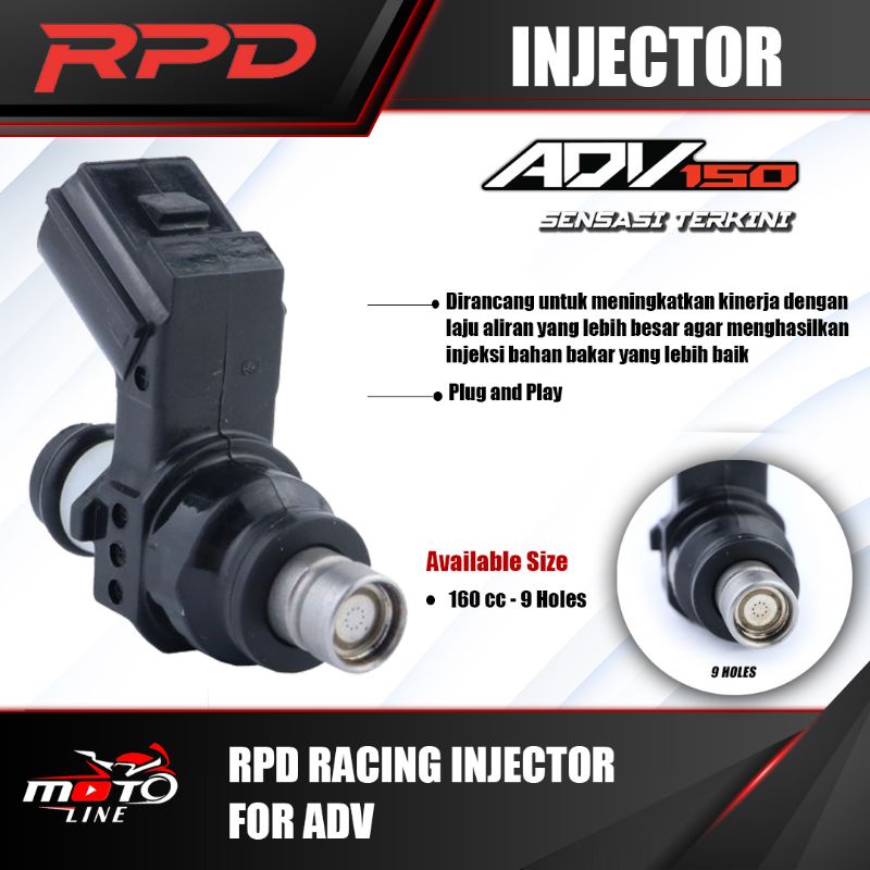 Jual injector rpd adv 160cc 9 hole | Shopee Indonesia