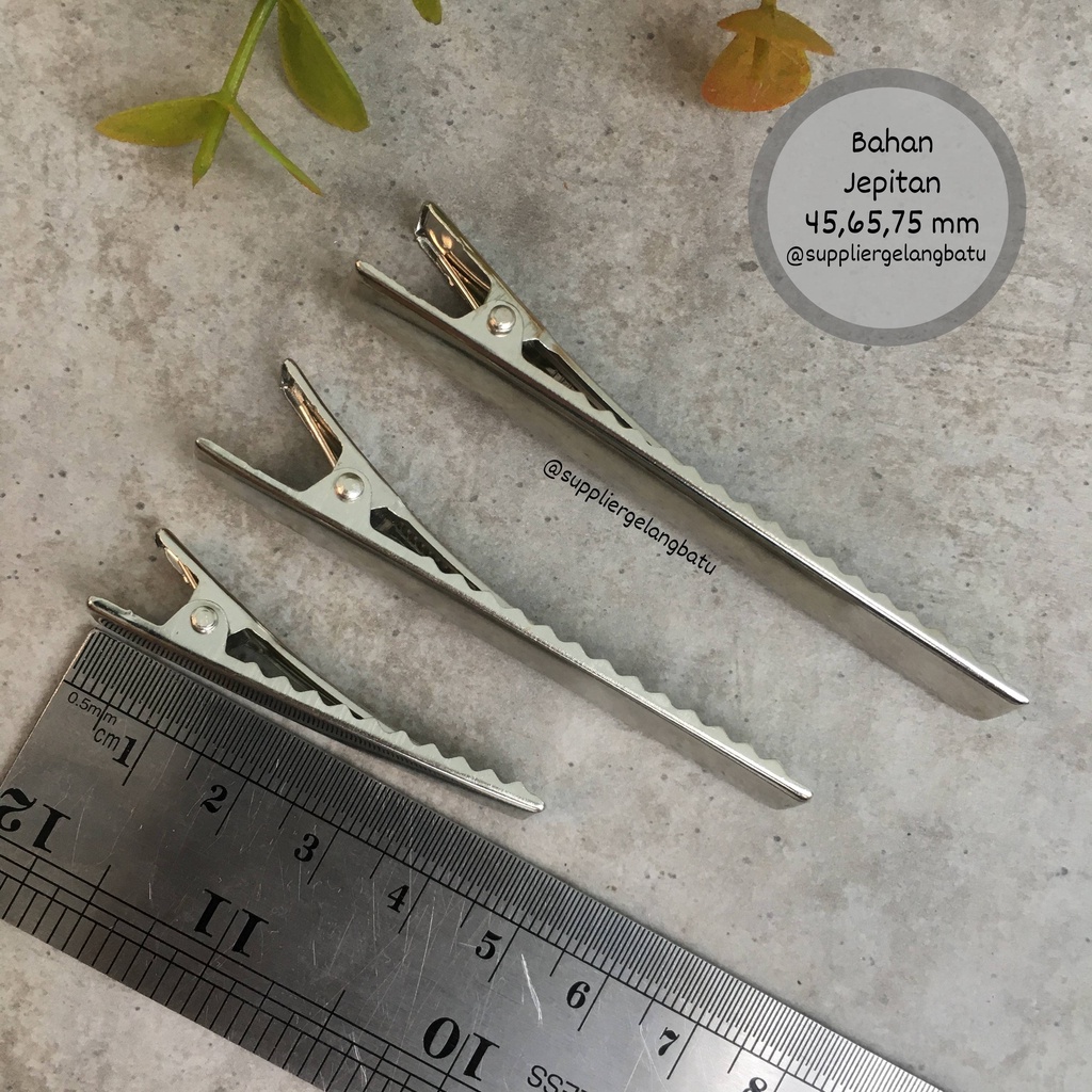 Jual bahan aksesoris Jepitan Rambut BEBEK Polos Silver besi 4,5 6,5 7,5 ...