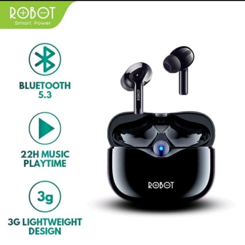 Jual Robot Headset HF Bluetooth TWS T30 Wireless Earphone Airbuds True ...