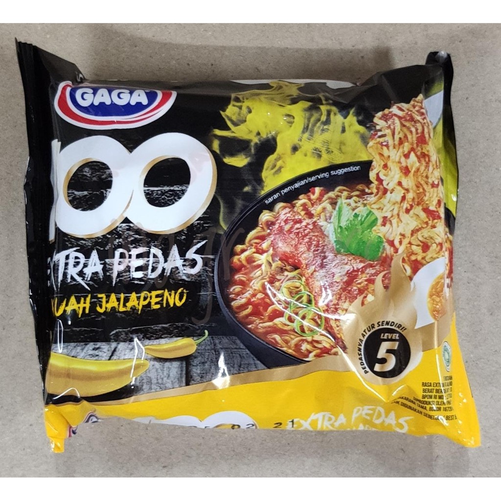 Jual GAGA MIE 100 EXTRA PEDAS JALAPENO (5 PCS) | Shopee Indonesia