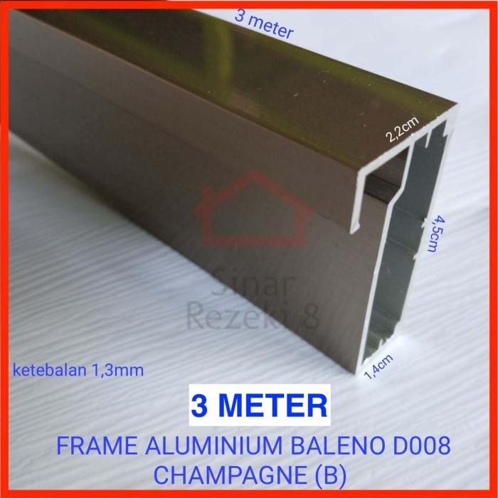Jual FRAME Aluminium Kaca Lemari Kitchen Profil Lis Bingkai Frame FA ...