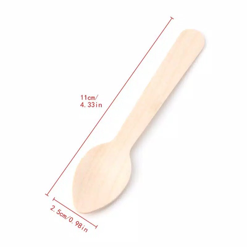 Jual Special Promo Sendok Kayu Mini Sendok Kayu Dessert Mini Sendok ...