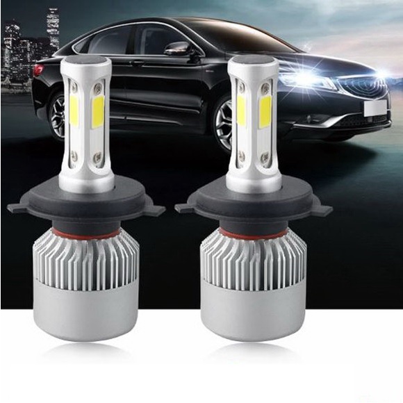 Jual Lampu Mobil 2 PCS LED COB Headlight 8000LM H4 S2 - Silver | Shopee ...