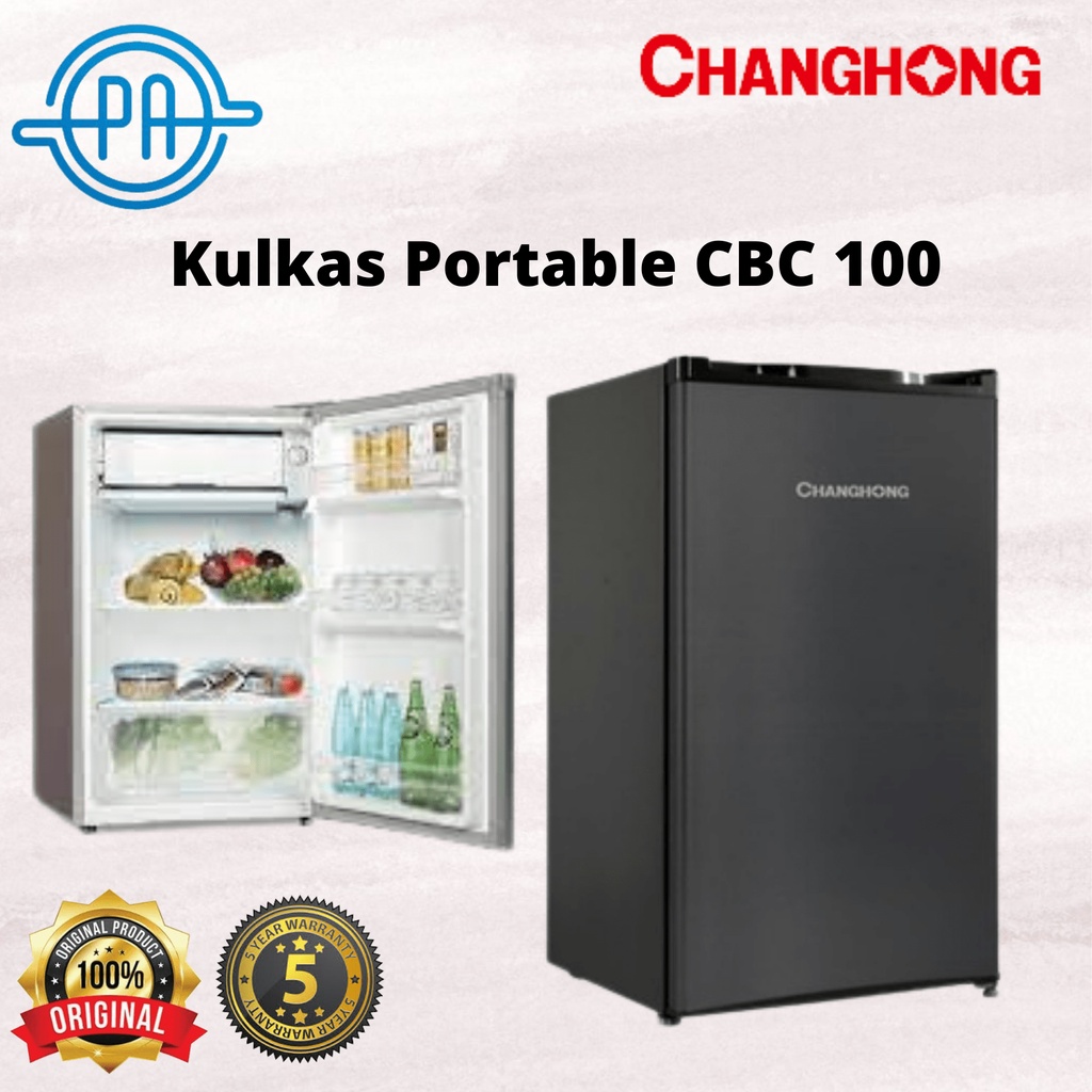 Jual KULKAS PORTABLE CHANGHONG CBC 100 100 LITER (DARK GREY) / LEMARI ...