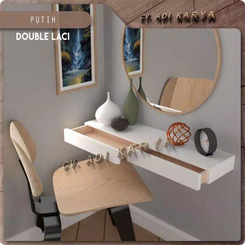 Jual meja rias gantung( khusus laci pakai rel roda) | Shopee Indonesia