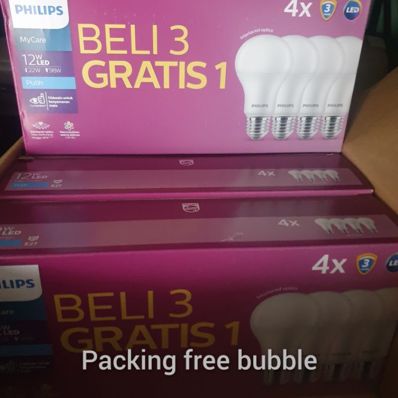 Jual Lampu led Philips Mycare 12 watt isi 4 12w original | Shopee Indonesia