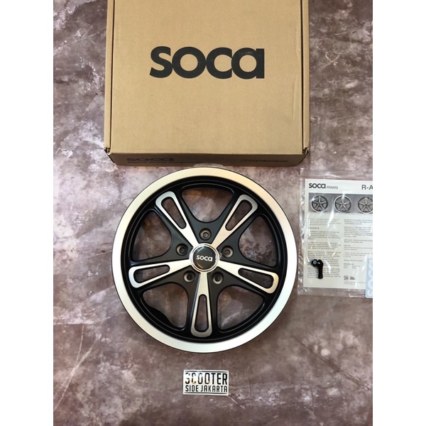 Jual Velg Soca Wheels R- AF Black Satin R12 Vespa Primavera Sprint Lx S ...