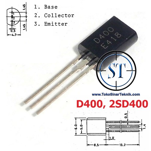 Jual Tansistor Transistor D 400 2SD400 SD400 NPN D400 D 400 Transis ...