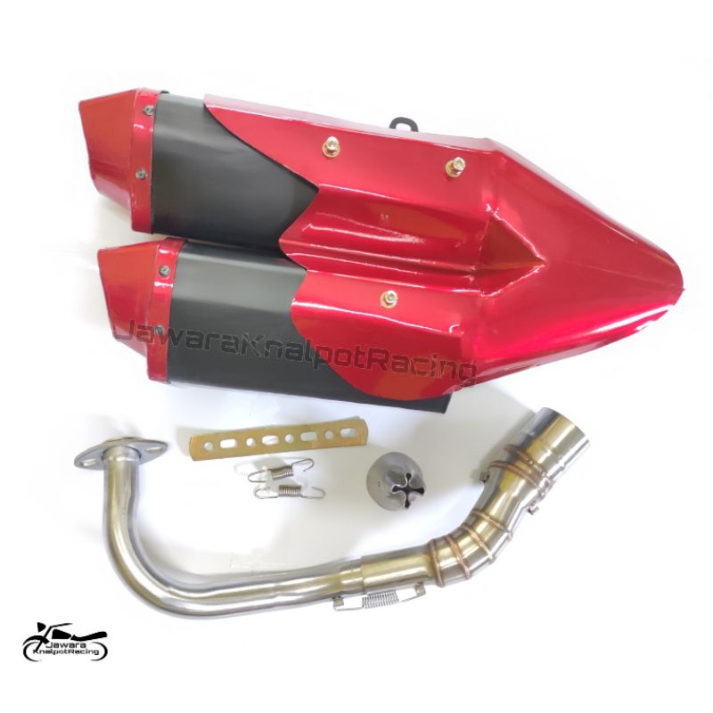 Jual knalpot racing double muffler cbr250rr pnp cbr150 cb150 old new ...
