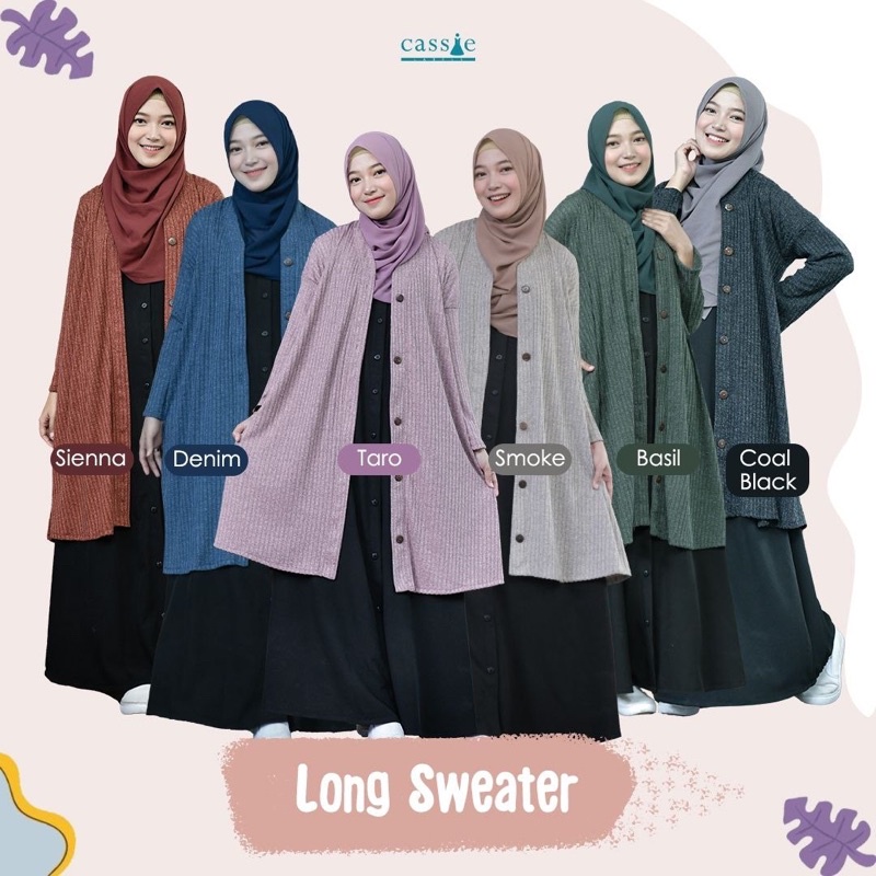 Jual long basic sweater by cassie labels | Shopee Indonesia