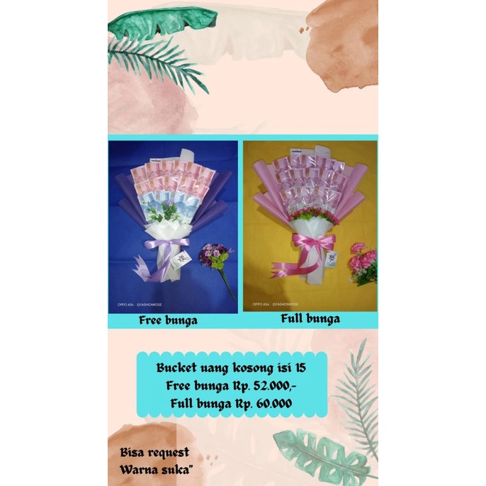 Jual Premium Product!!! Bucket Uang Kosong Isi 15 Slot Hampers Kado ...