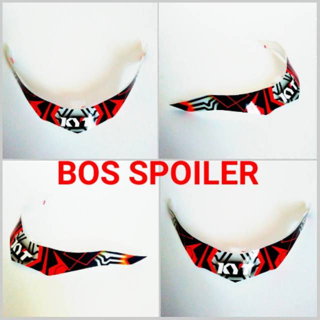 Jual Spoiler Kyt Falcon Armour Black Red Fluo / Spoiler Falcon Armor ...