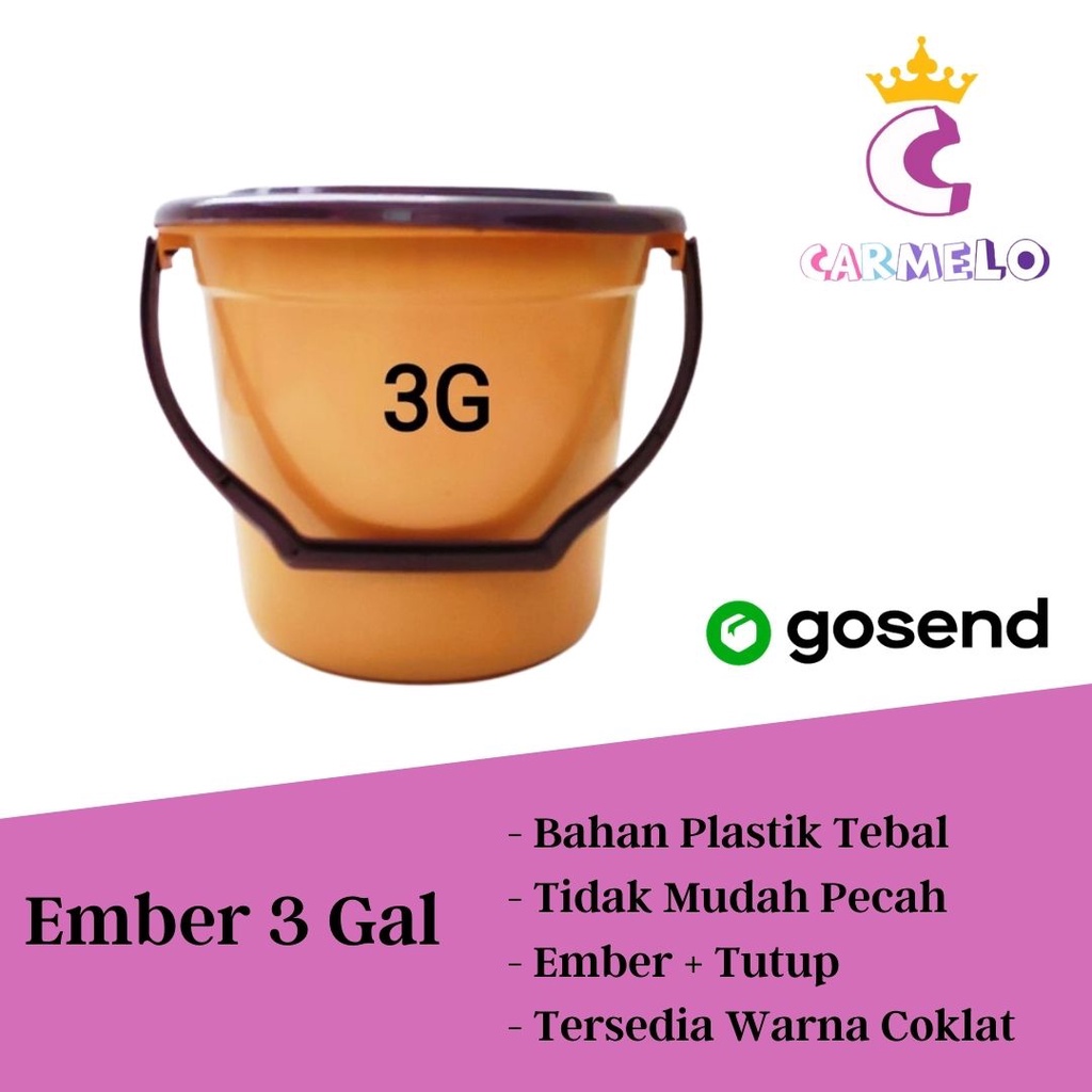 Jual Timba + Tutup 3 Gal/ Timba Plastik/ Ember/ Pail/ Timba Warna ...